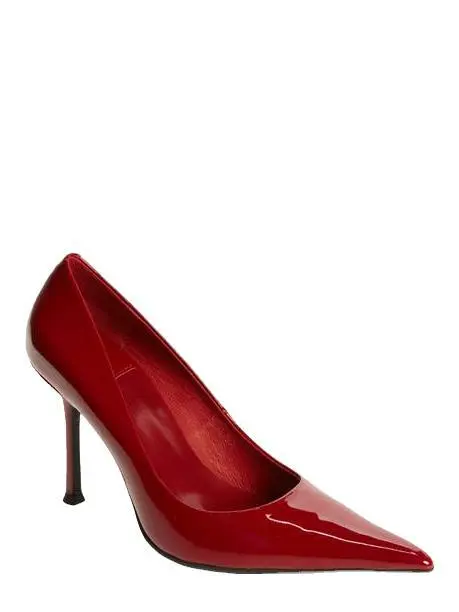 Jeffrey Campbell Risktaker Pointed Toe Pump - Cherry Red Patent