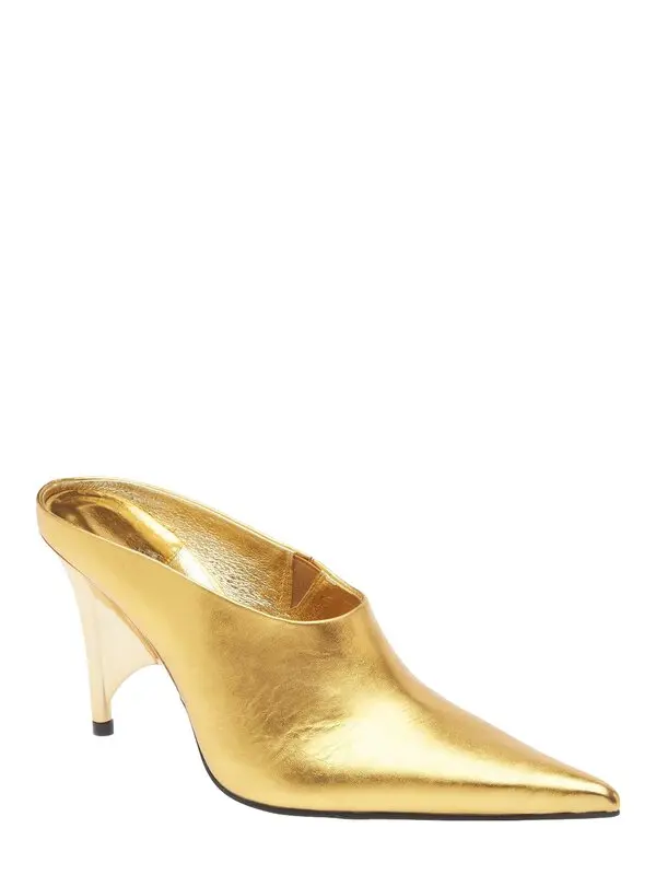 Jeffrey Campbell Pointed Toe Mule - Gold