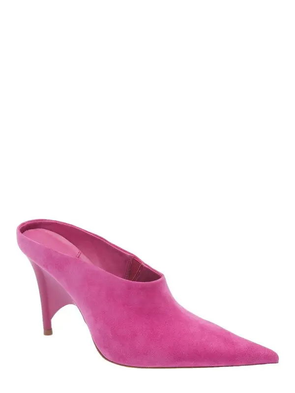 Jeffrey Campbell Pointed Toe Mule - Magenta Suede