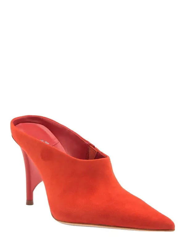Jeffrey Campbell Pointed Toe Mule - Orange Suede