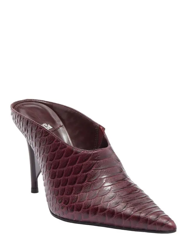 Jeffrey Campbell Pointed Toe Mule - Wine Snake