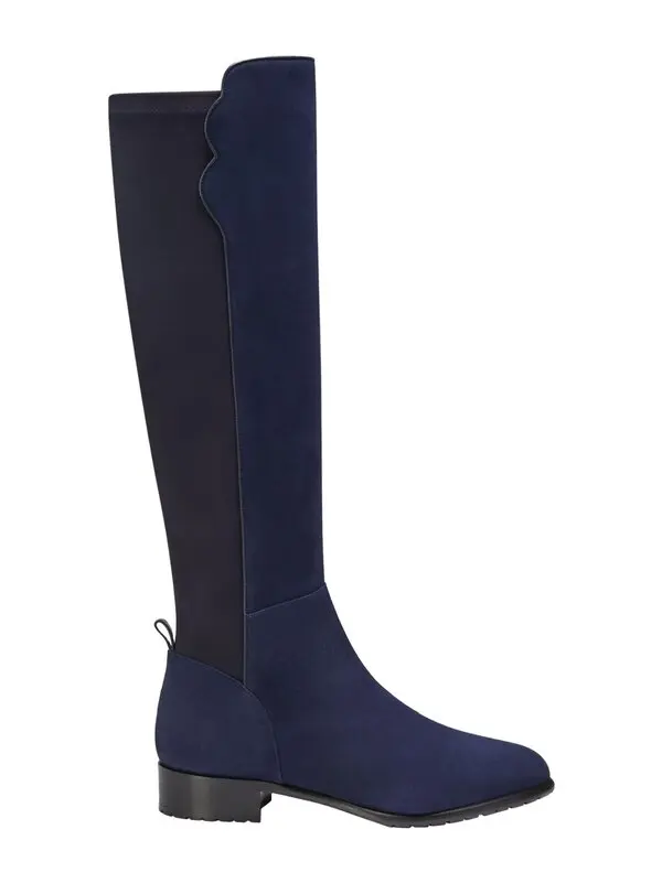 Sarah Flint Perfect Stretch Boot 30 - Water-resistant Navy Suede