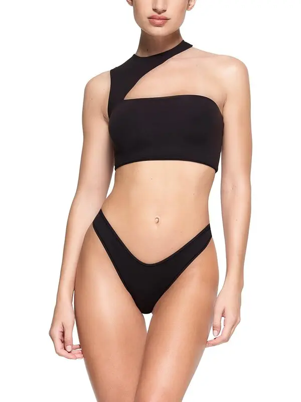 SKIMS Fits Everybody Cut Out Super Cropped Top - Onyx