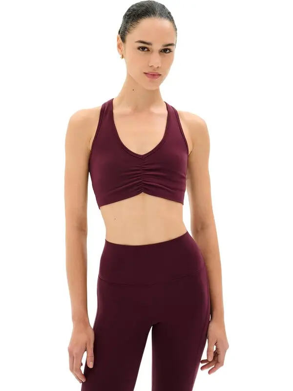 Splits59 Airweight Bra With Ruching - Dark Cherry