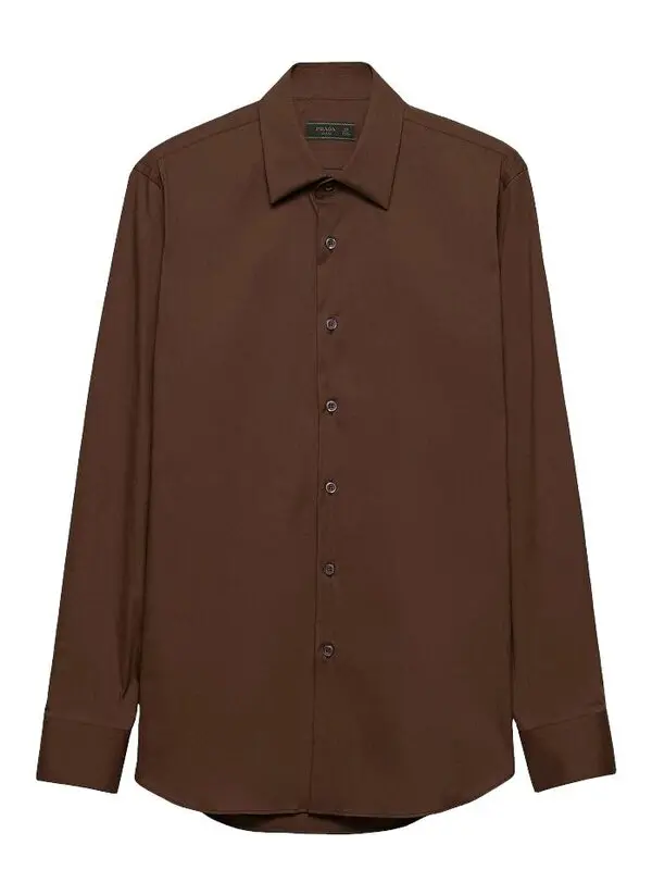 Prada Stretch Cotton Shirt - Brown