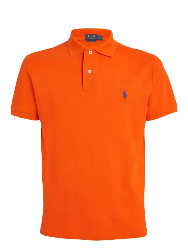 Polo Ralph Lauren Cotton Mesh Polo Pony Polo Shirt - Orange
