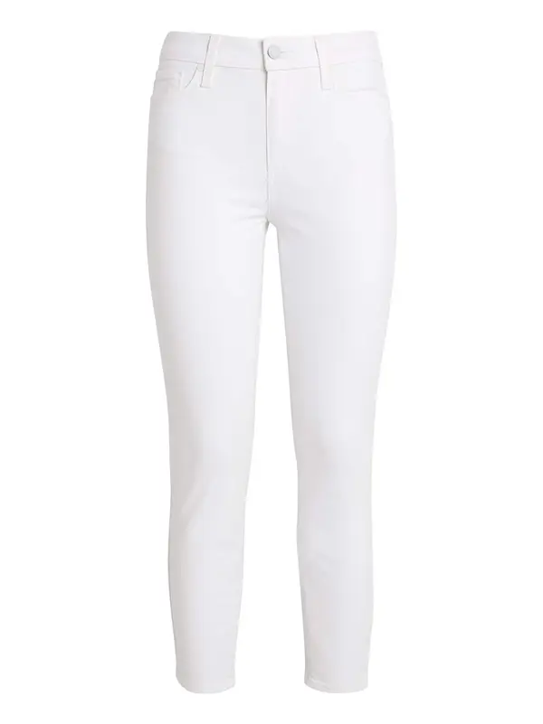 Paige Cropped Hoxton High-rise Skinny Jeans - White