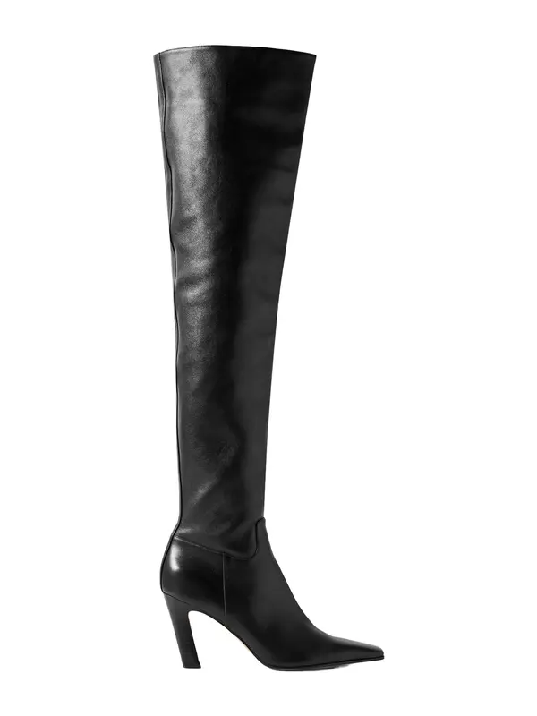 Khaite Marfa Leather Over-the-knee Boots - Black