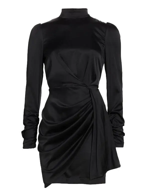 Zimmermann Draped Silk Minidress - Black