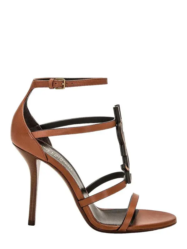 Saint Laurent Cassandra High Heel Sandals - New Papaya