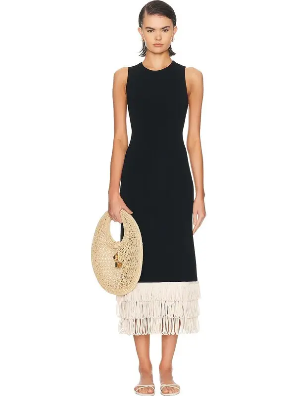 SIMONMILLER Albers Knit Dress - Black & Macadamia