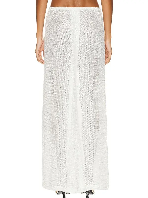 LESET Stella Maxi Skirt - White