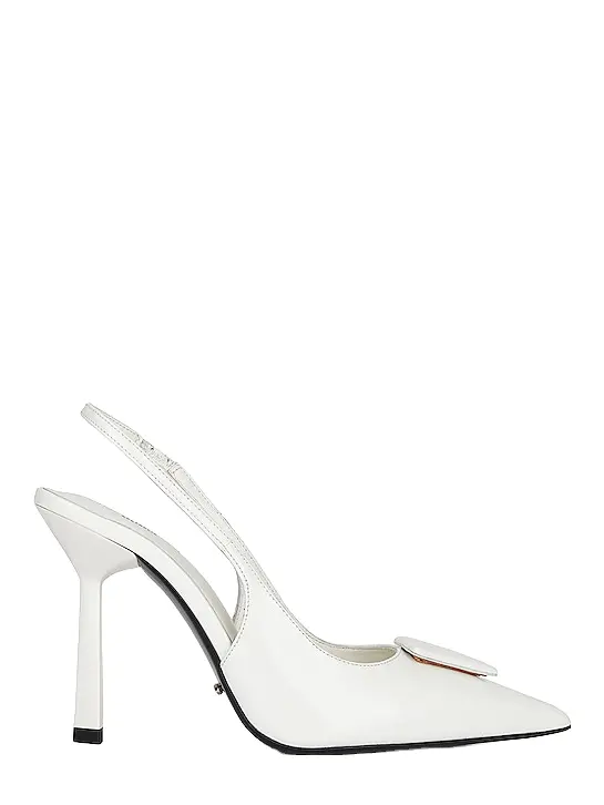 TONY BIANCO Ginger Slingback Pump - White Hi Shine