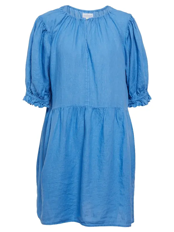 Velvet By Graham & Spencer Kailani Linen Minidress - Blue
