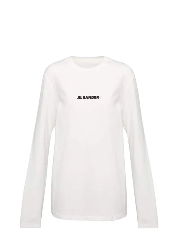 JIL SANDER Logo Cotton Sweatshirt - White
