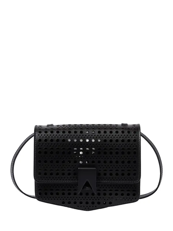 Alaïa Le Papa Small Vienne Leather Crossbody Bag - Black