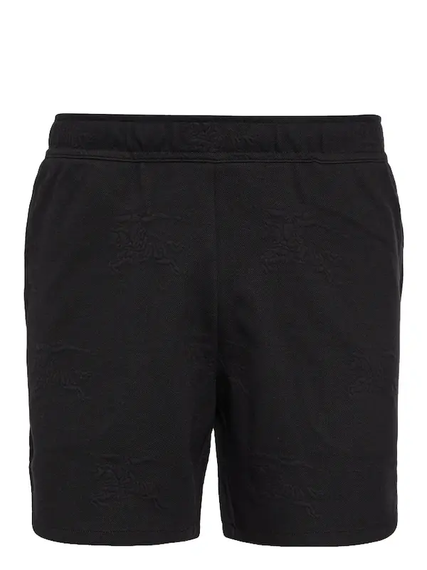 Burberry Jacquard Cotton-blend Shorts - Black