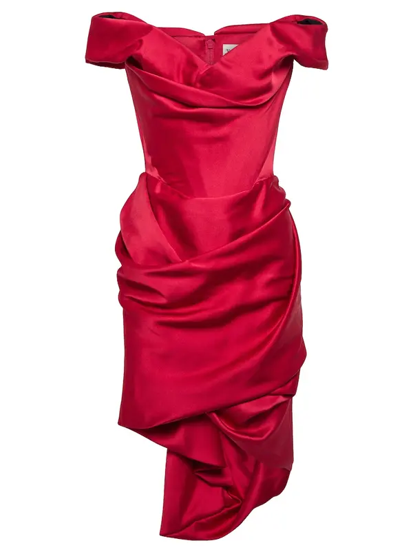 VIVIENNE WESTWOOD Nova Cora Crêpe Satin Mini Dress - Red