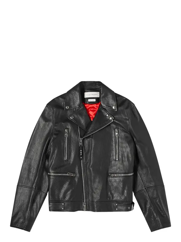 Alexander McQueen Leather Biker Jacket - Black