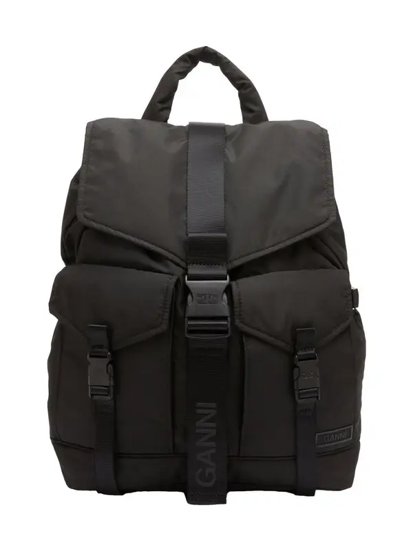 GANNI Recycled Tech Backpack - Black