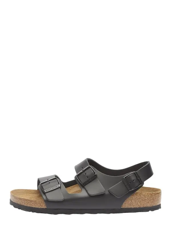 BIRKENSTOCK Milano Sandals - Black Smooth Leather