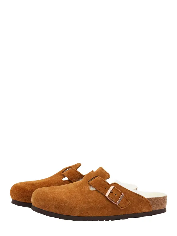 BIRKENSTOCK Boston Fur Clog - Mink Suede