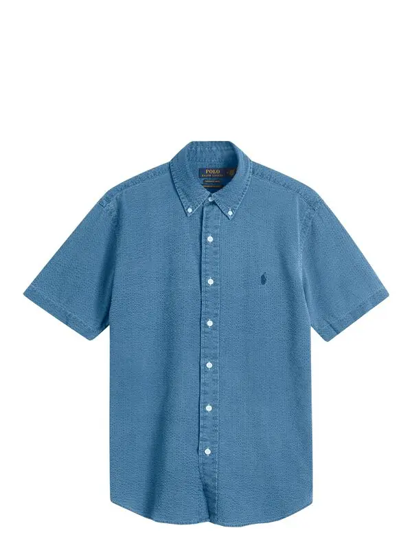 Polo Ralph Lauren Seersucker Short Sleeve Shirt - Dark Indigo