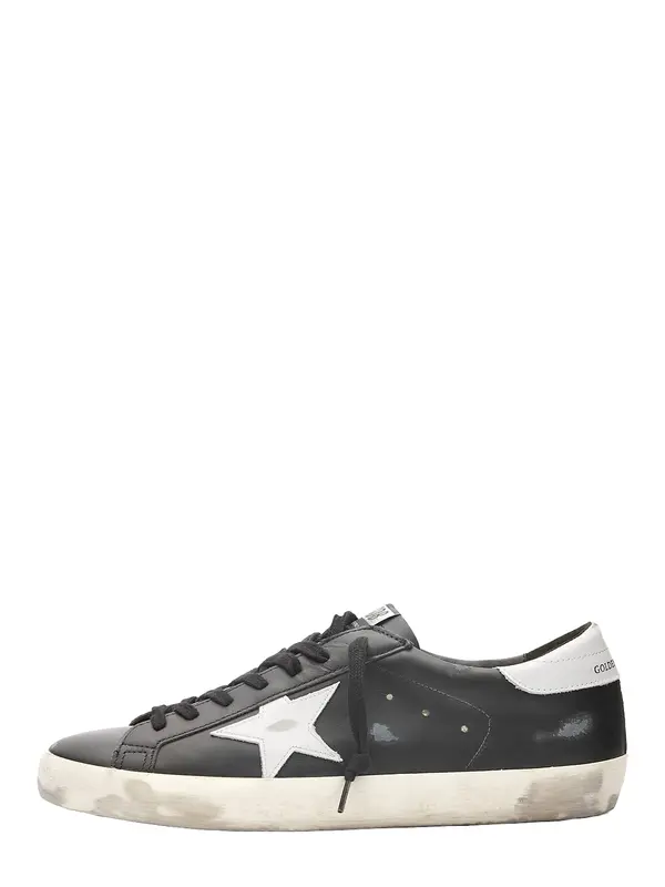 Golden Goose Super-star Leather Sneakers - Black/white