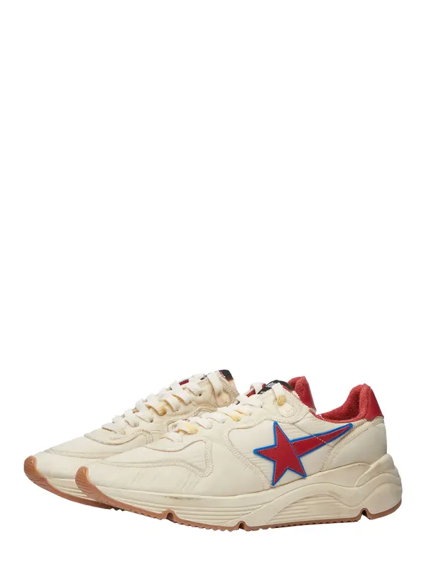 Golden Goose Running Sole Sneakers - Beige/red