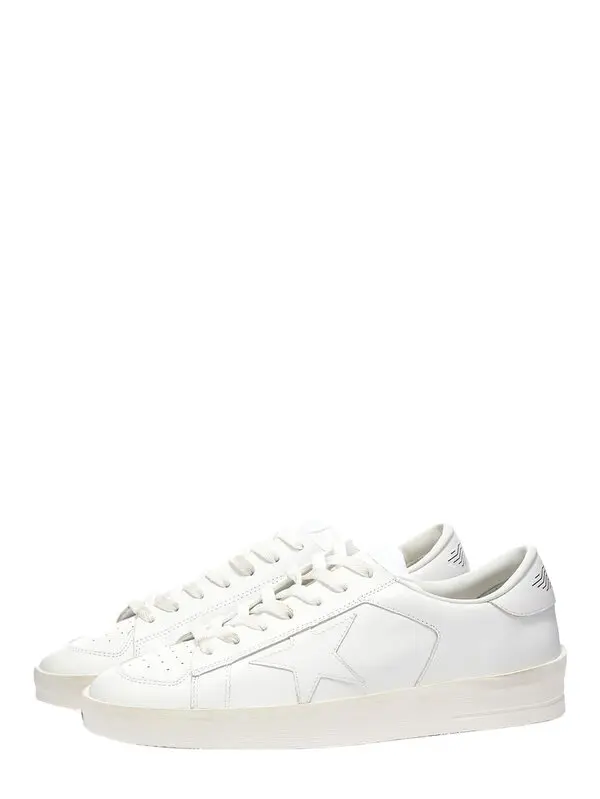 GOLDEN GOOSE Stardan Leather Sneakers - Optic White