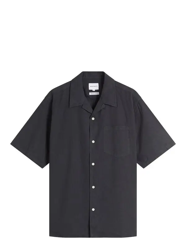 Norse Projects Carsten Tencel Short Sleeve Shirt - Dark Navy