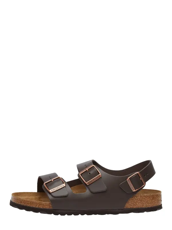 BIRKENSTOCK Milano Sandals - Dark Brown Smooth Leather
