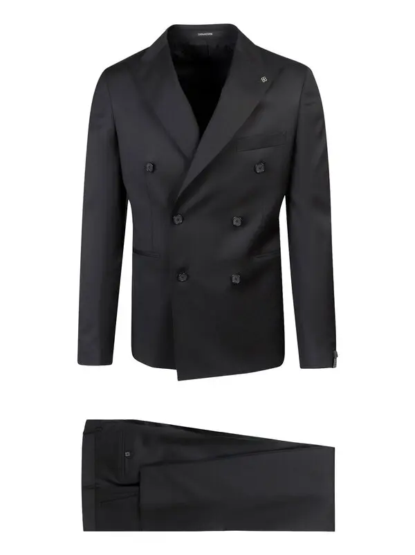 Tagliatore Virgin Wool Tuxedo - Black