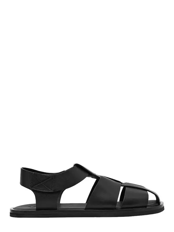 Cos Leather Fisherman Sandals - Black