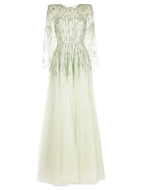 Jenny Packham Dolores Sequin-embellished Gown - Green