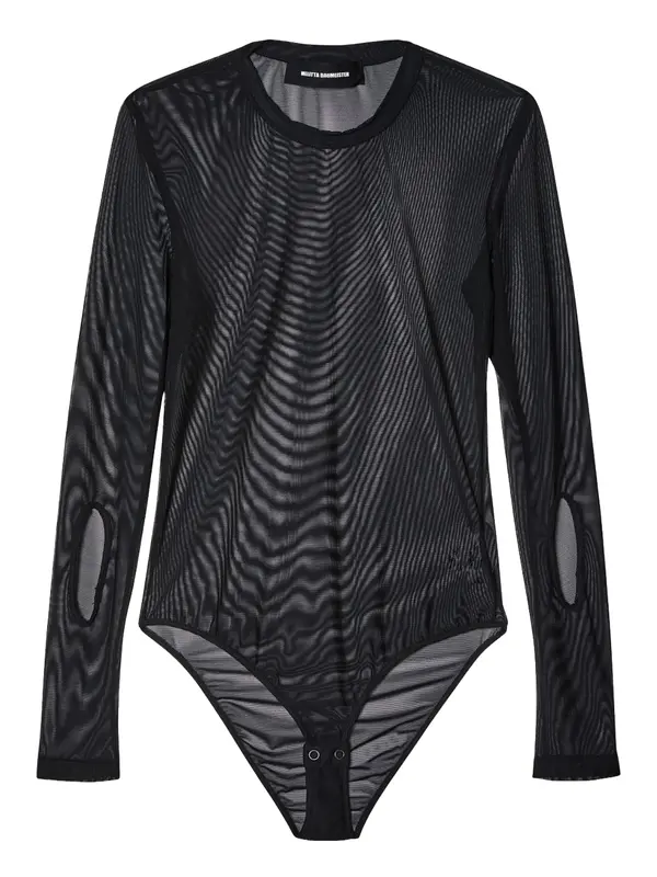 MELITTA BAUMEISTER Semi-sheer Bodysuit - Black