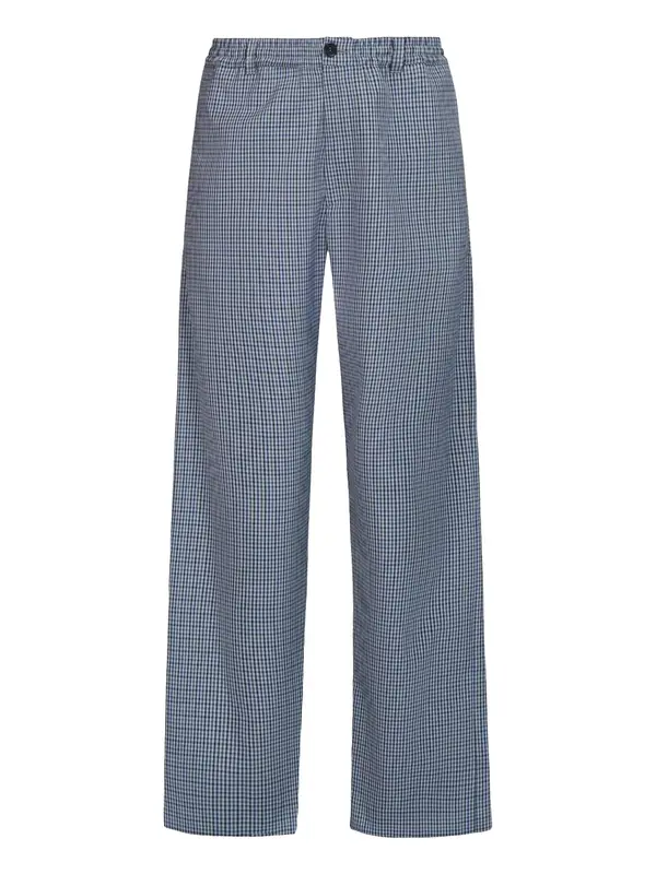 Marni Checked Wool Trousers - Blue