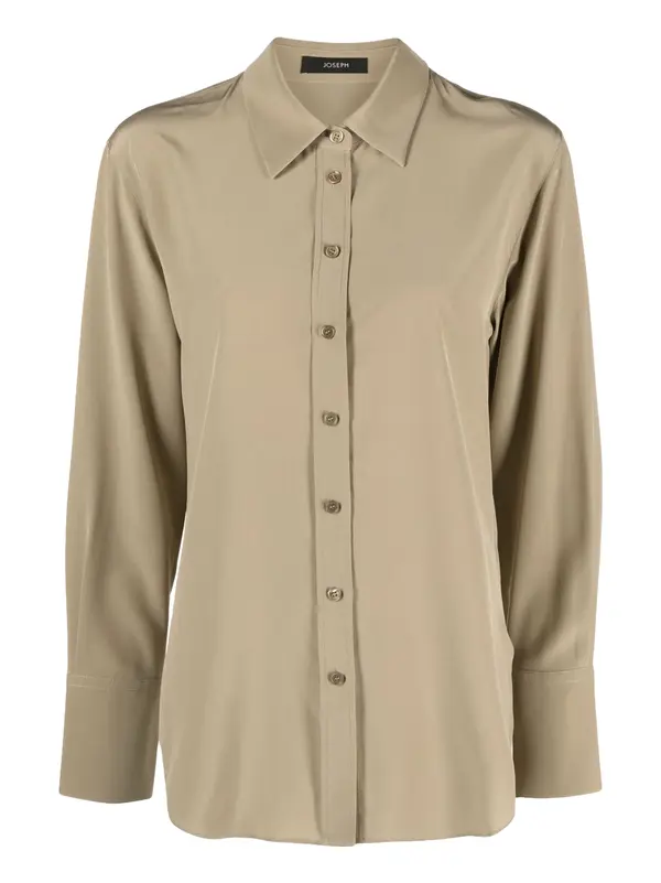 JOSEPH Silk Crepe De Chine Shirt - Green