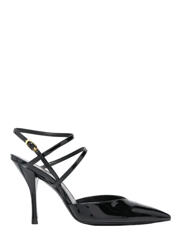 STUART WEITZMAN Strapeze 100mm Leather Pumps - Black