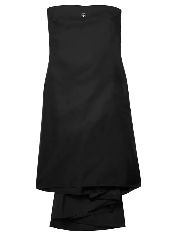 Givenchy Draped Embellished Twill Mini Dress - Black