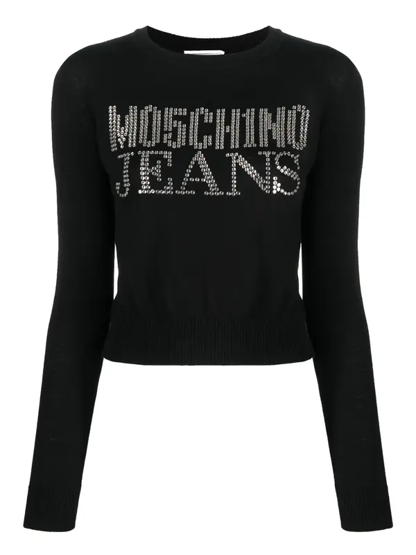 Moschino Rhinestone-embellished Jumper - Black
