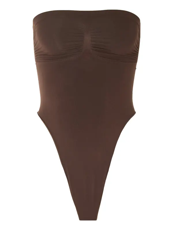 SKIMS Seamless Sculpt Strapless Thong Bodysuit - Neutrals