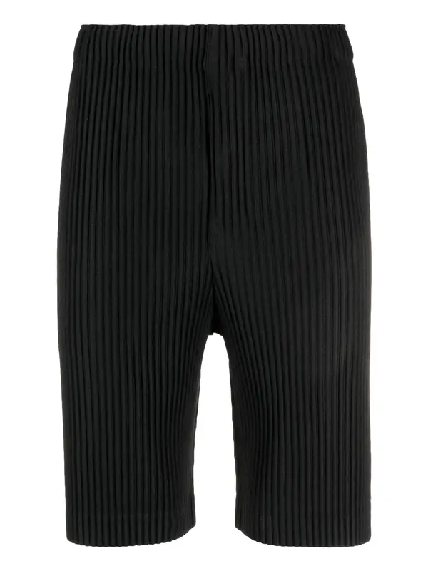 Issey Miyake Plissé Straight-leg Shorts - Black