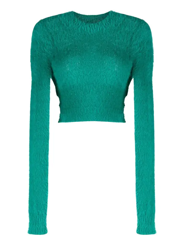 AMBUSH Knitted Cropped Jumper - Blue
