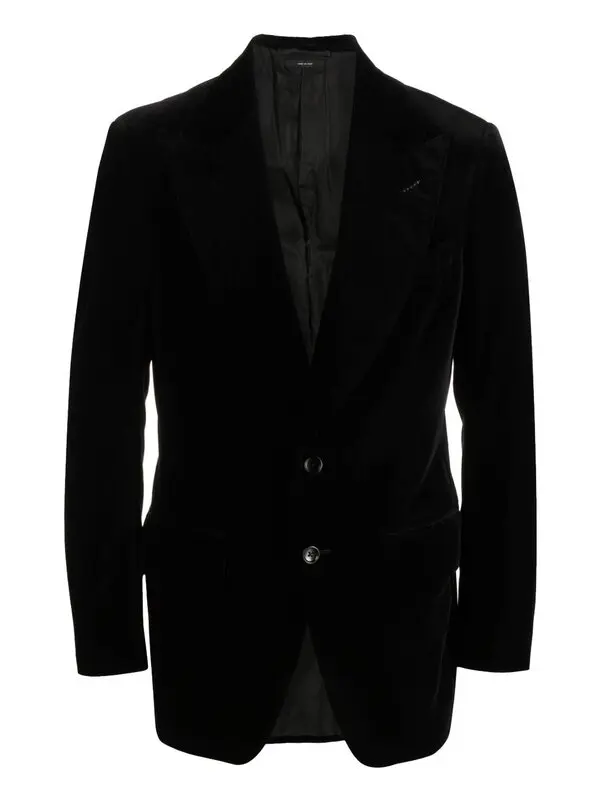 TOM FORD Velvet Single-breasted Blazer - Black
