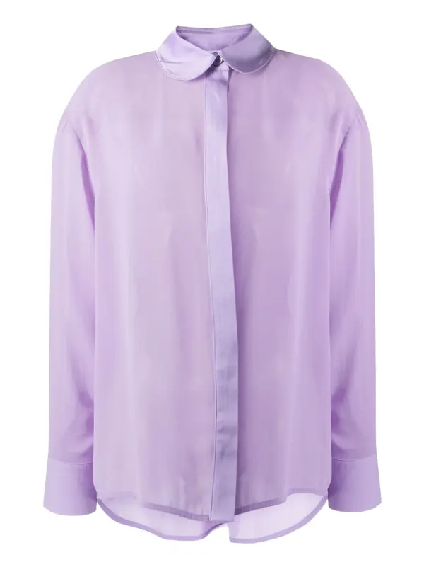 Sleeper Semi-sheer Pyjama Shirt - Purple