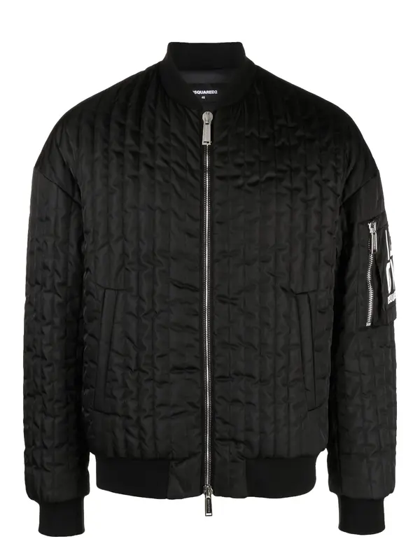 Dsquared2 Logo-patch Bomber Jacket - Black