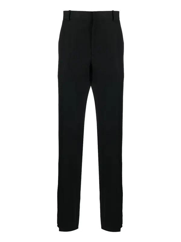 Alexander McQueen Stripe-detail Tailored Trousers - Black