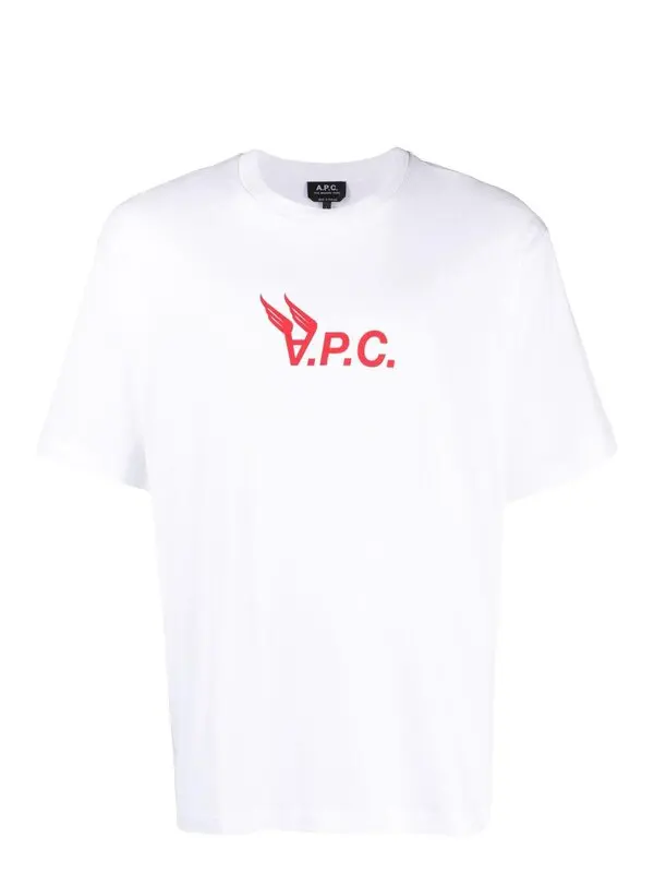 A.p.c. Hermance Logo-print Cotton T-shirt - White