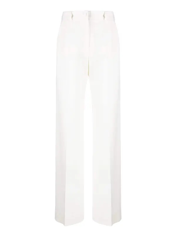 Dolce & Gabbana High-waisted Straight-leg Trousers - White